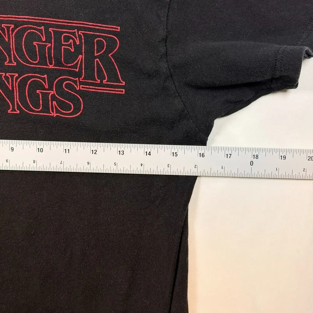 Netflix | Shirts | Stranger Things Outline Title Logo Black Tshirt ...